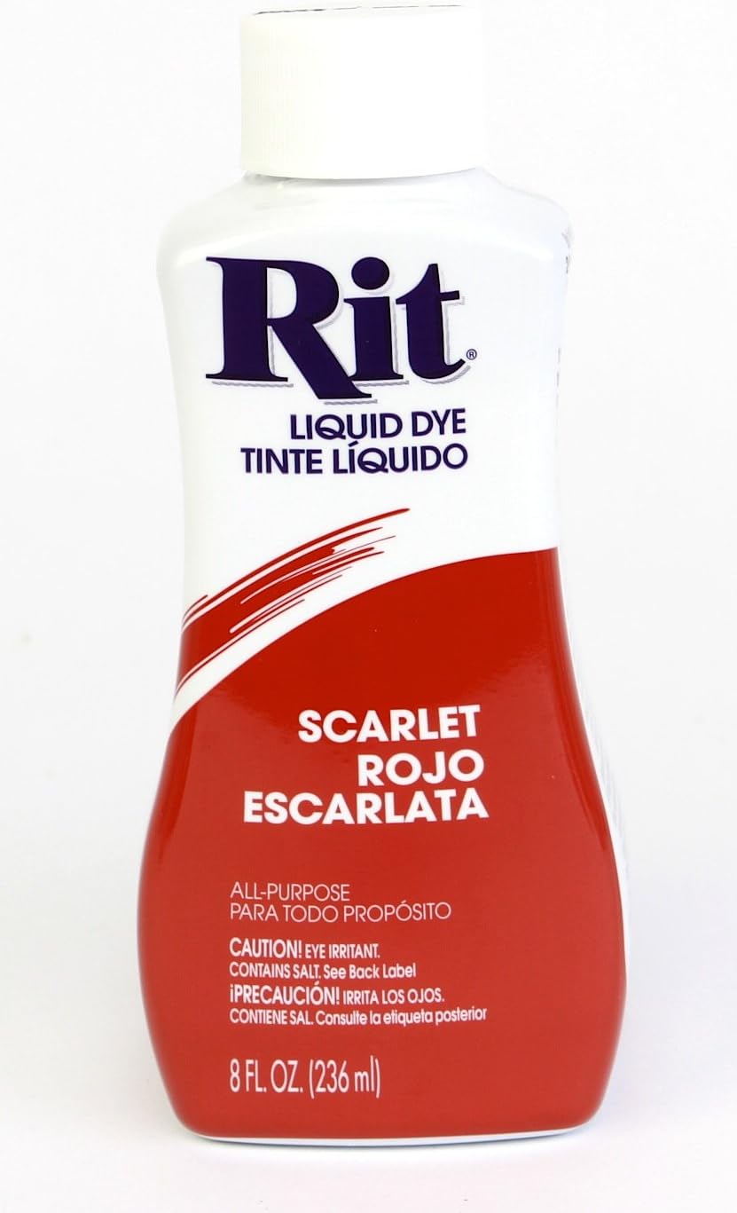 Amazon.com: Rit Dye Liquid Dye, 8 fl oz, Scarlet Red, 24-Pack