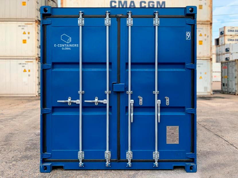 Shipping Container Background A Stack Of Shipping Containers With One