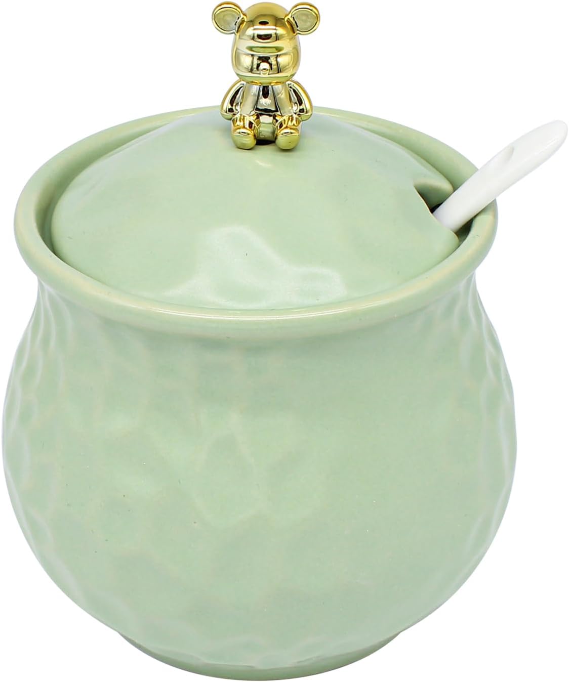 Amazon.com | TinaJOJO Ceramic Sugar Bowl with Lid and Spoon, Porcelain ...