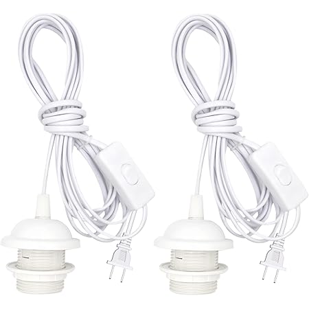 Pendant Light Cord Lamp Kit,Hanging Light Bulb Cord15 Feet UL Listed ...