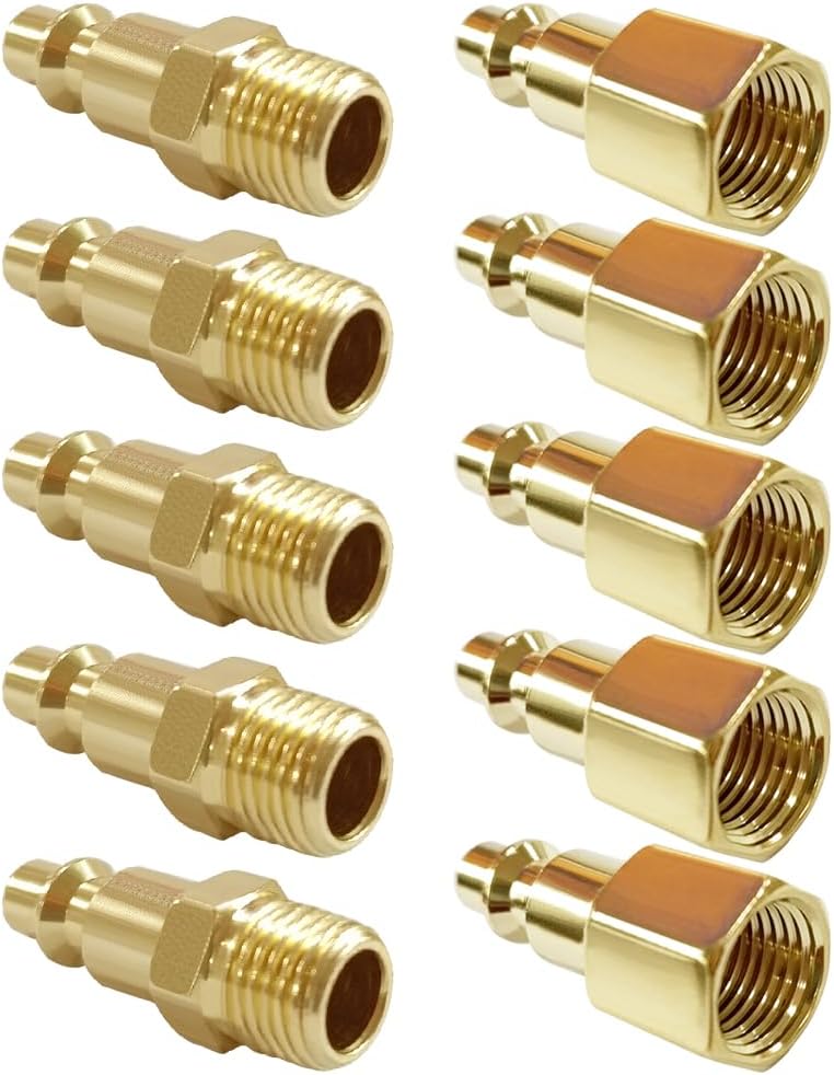 Uenede 10PCS 1/4 Inch NPT Male & Female Industrial Air Hose Quick ...