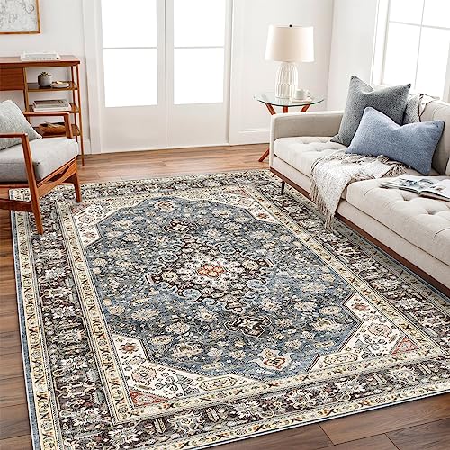Amazon.com: HILORUUG Washable Area Rug - 6x9 Bedroom Living Room Large ...