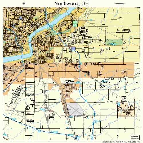 Amazon.com: Large Street & Road Map of Northwood, Ohio OH - Printed ...