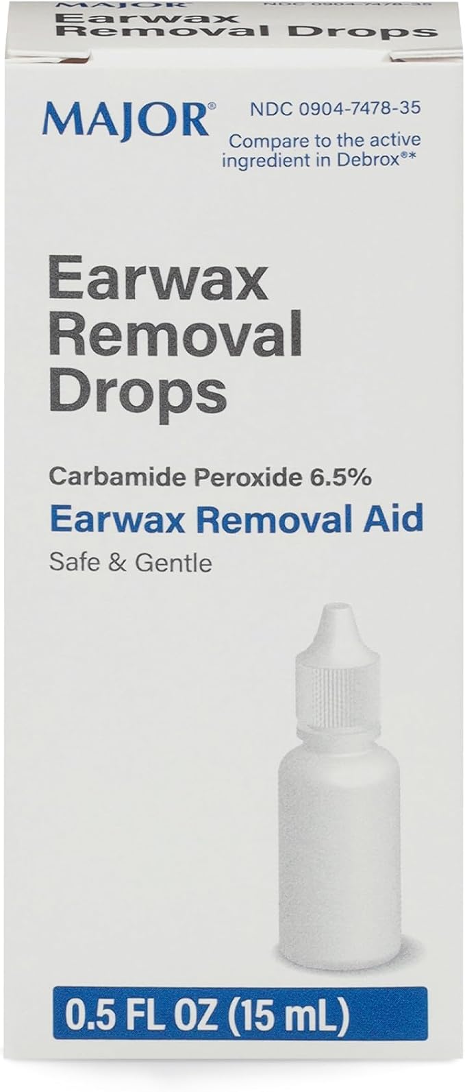 Amazon.com : MAJOR Earwax Removal Drops with 6.5% Carbamide Peroxide ...