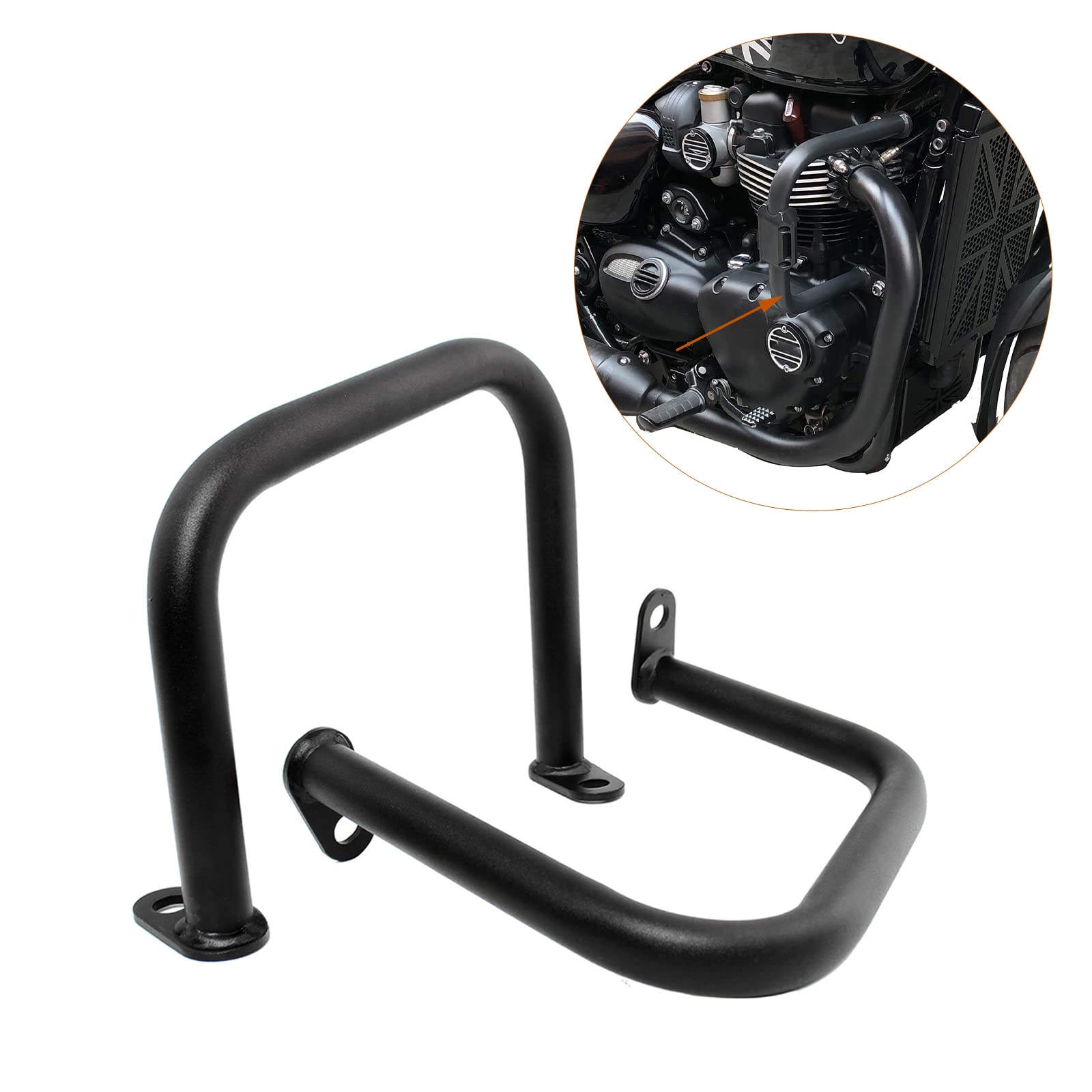 Motorcycle Bumper Crash Bars Engine Guard Highway Protector Set Fit ...