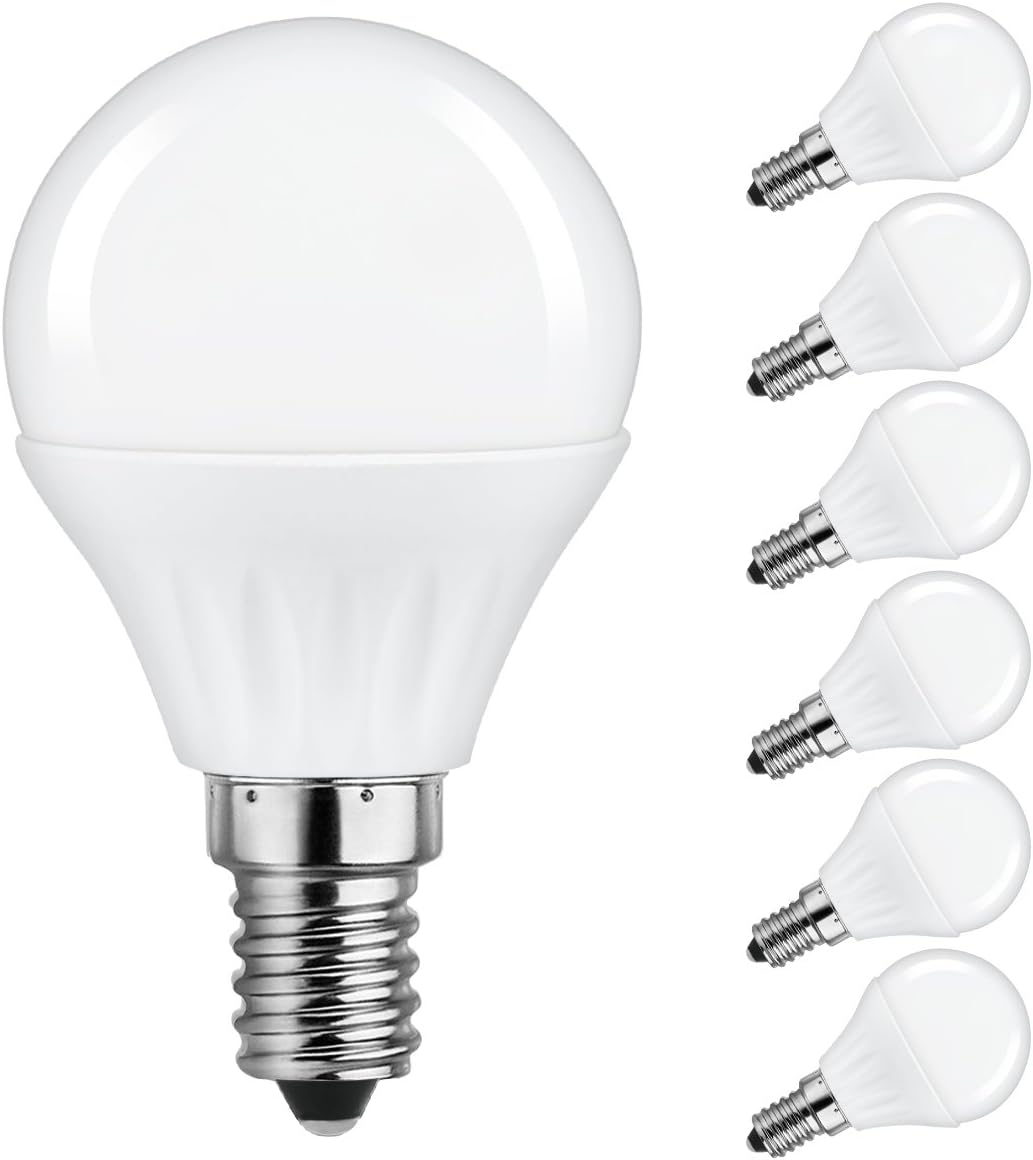 JandCase E14 LED Golf Ball Bulbs, 5W (40W Incandescent Equivalent), 500 ...