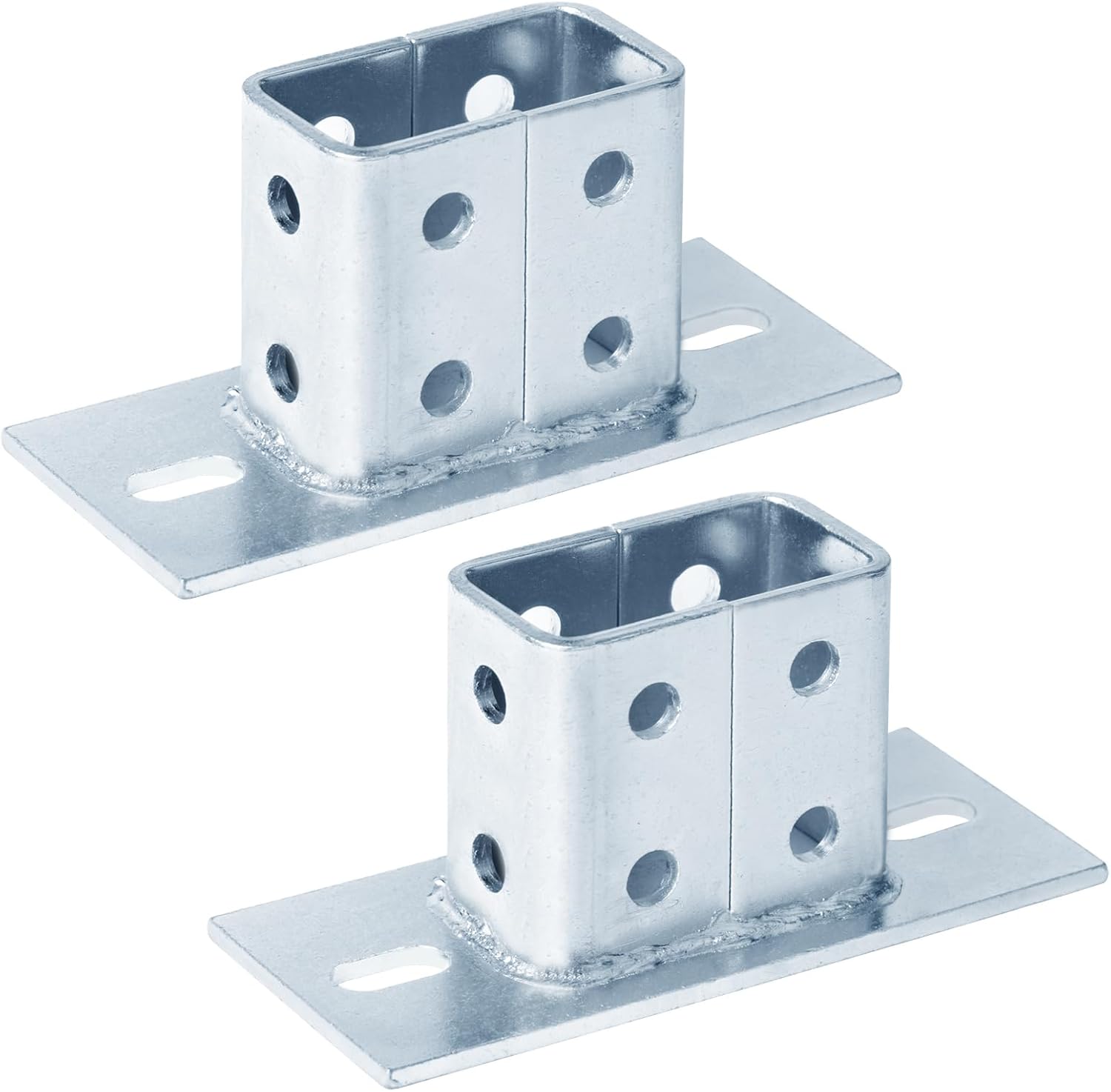 Amazon.com: 2 Pcs Double Channel Post Base, for 1-5/8″ Back to Back ...