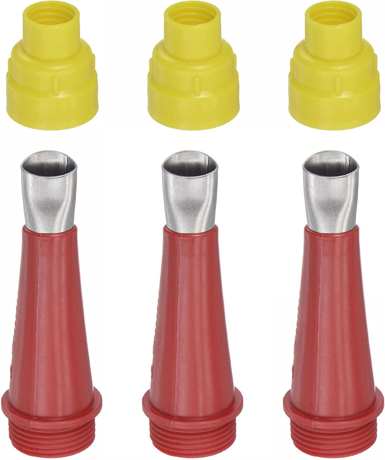 uxcell 3 Pcs Caulking Nozzle Adapter, 14mm Width Stainless Steel Caulk ...