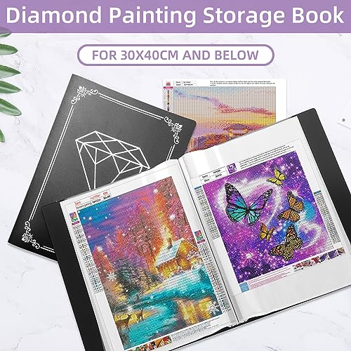 SupLetsico Diamond Painting Storage Book, A3 Diamond Art Portfolio ...