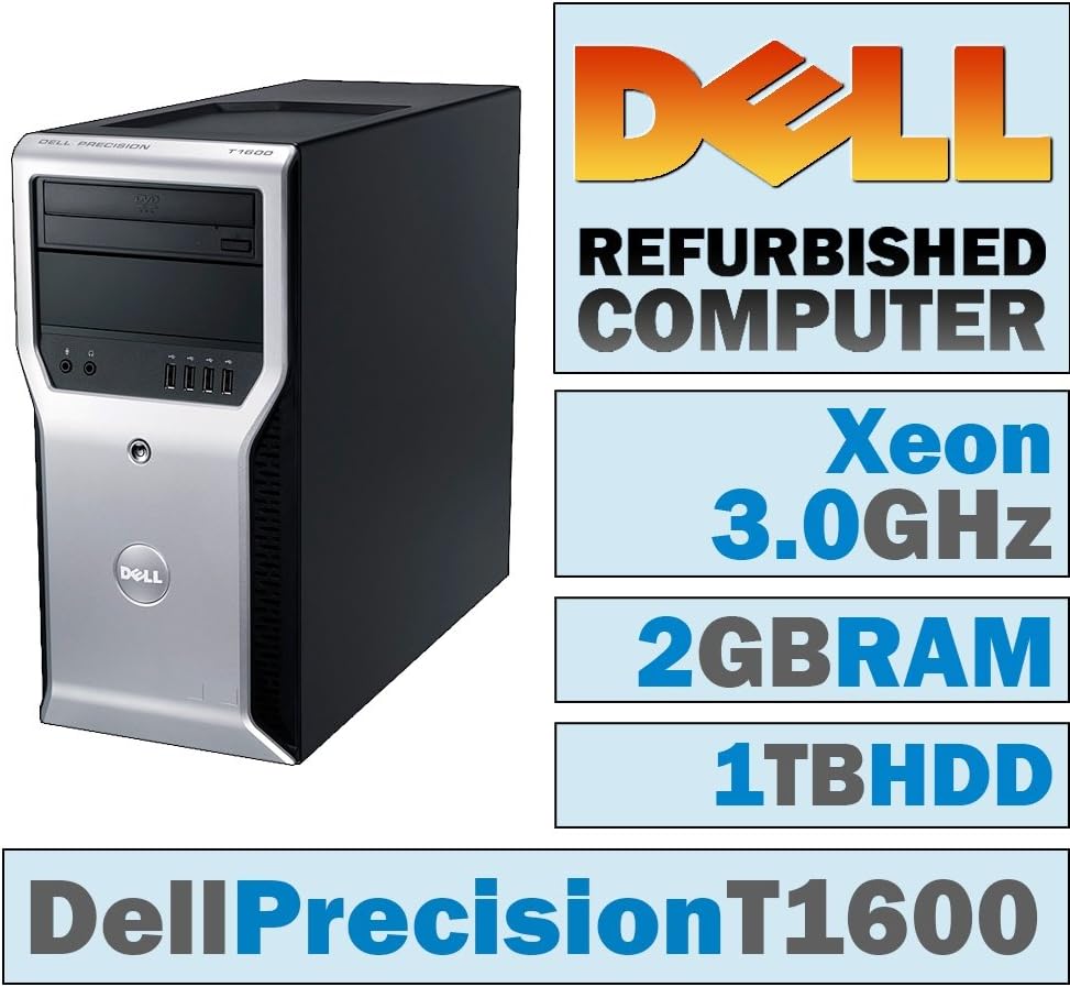 Amazon.com: Dell Precision T1600 MT/Xeon E3-1220 @ 3.10 GHz/2GB DDR3 ...