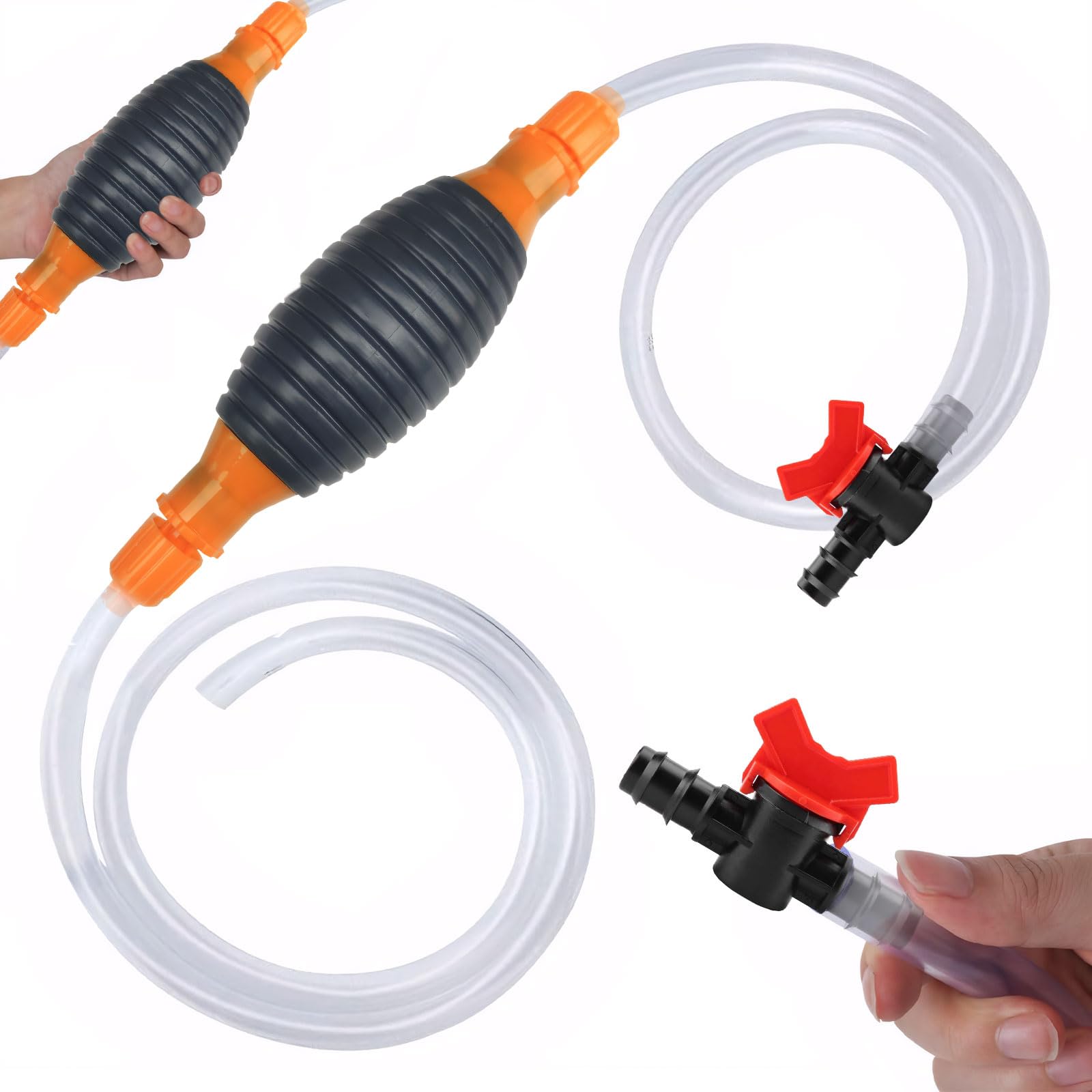 JUNRUCTH Superior Syphon Pump Kit - Ultimate Gas Can, Fuel Transfer ...