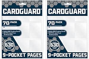 Amazon.com: CardGuard 9-Pocket Pages, 70 Count,Clear (Pack of 2 ...