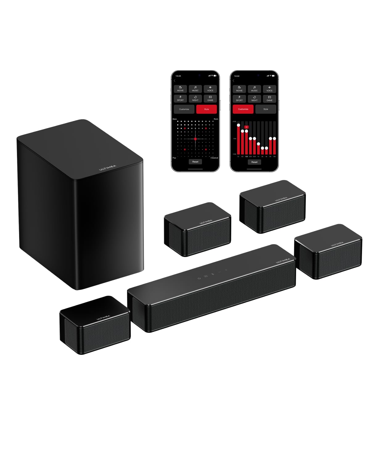 Buy ULTIMEA Soundbar for TV, 7.1 Virtual Surround Sound System Home ...