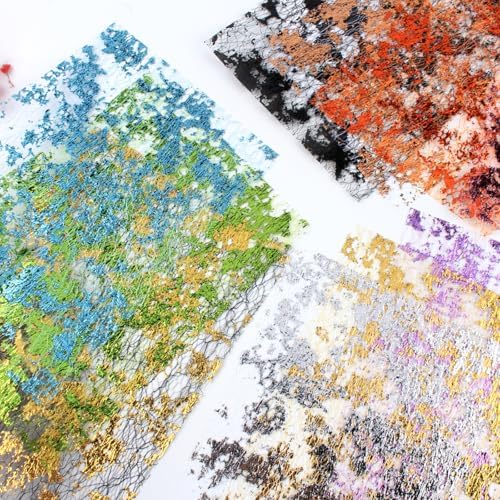 Amazon.com: Diuhofart A5 Size Colorful Foil Textured Fabric Art Paper ...