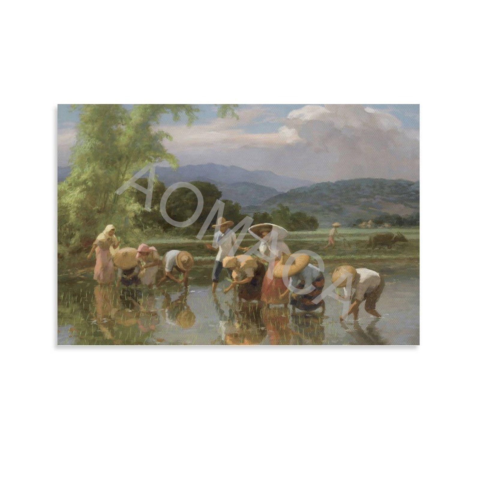 Planting Rice By Fernando Amorsolo