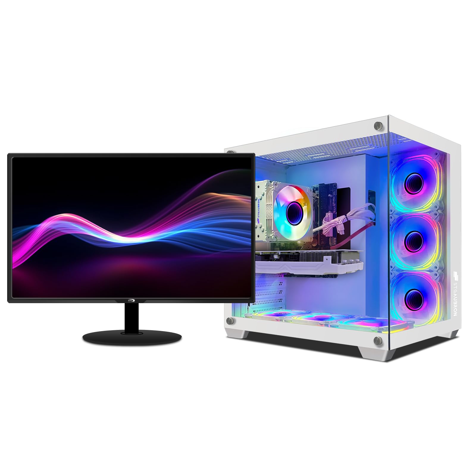Amazon.com: STGAubron Gaming PC Bundle with 24Inch FHD LED Monitor ...