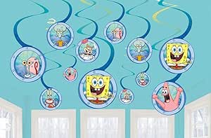 Amazon.com: SpongeBob Multicolor Spiral Decorations With 5" Cutout ...