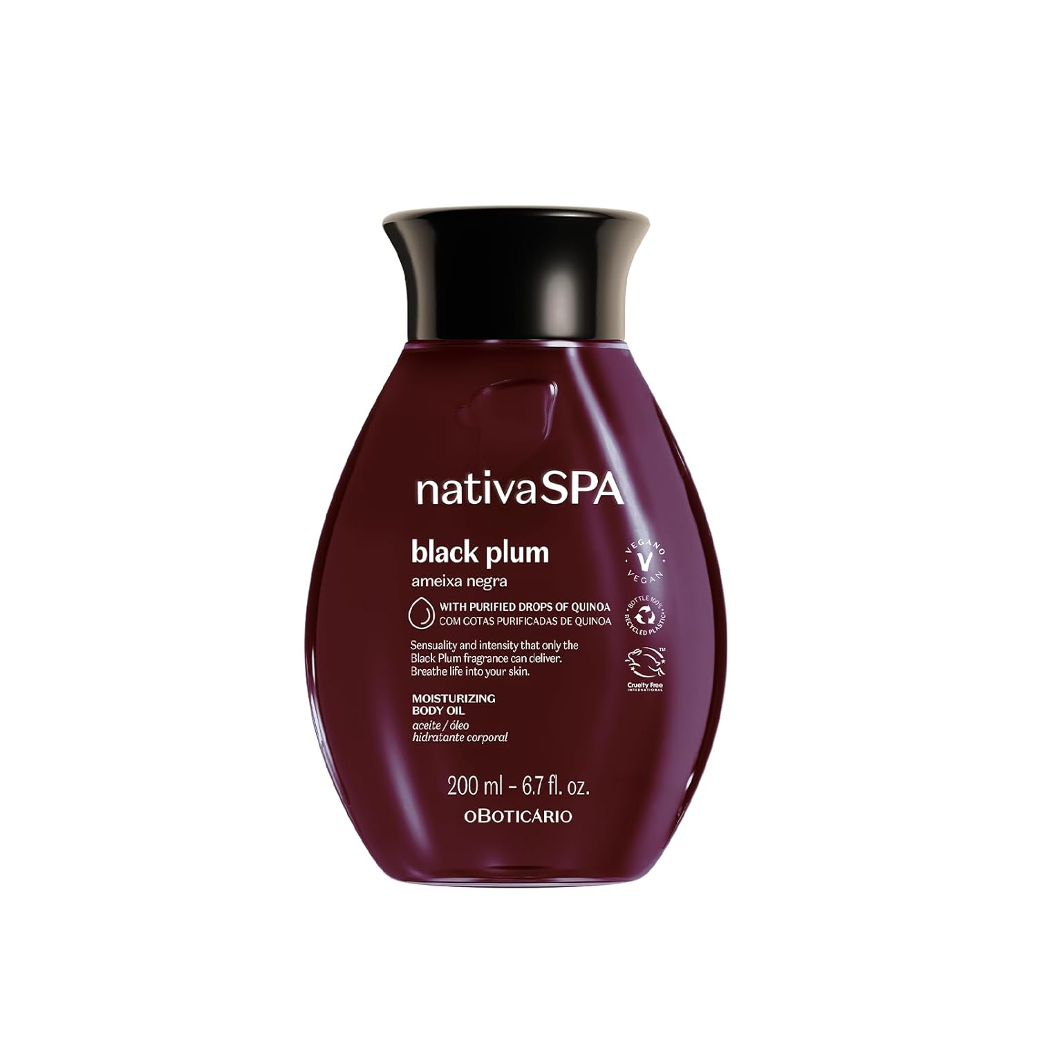 Nativa SPA by O Boticário, Black Plum Body Oil, Scented Moisturizer ...