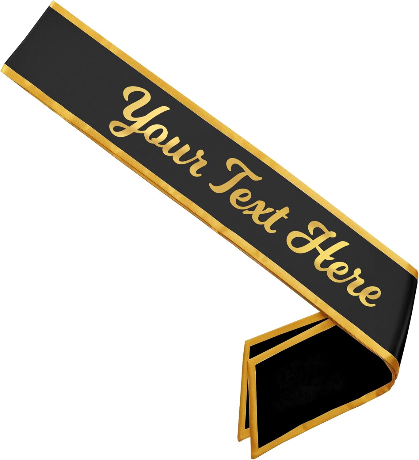 Amazon.com: Party to Be Personalized Sash Double-Layered Sash Black ...