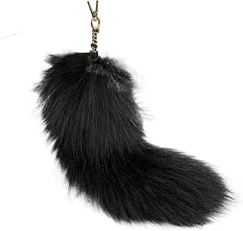 Amazon.com: ABPETE Fox Tail Keychain - 17 Inches Real Fox Tail Fluffy ...