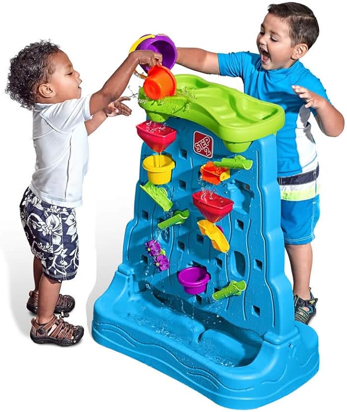 Amazon.com: Step2 Waterfall Discovery Wall, Kids Double-Sided Water and ...