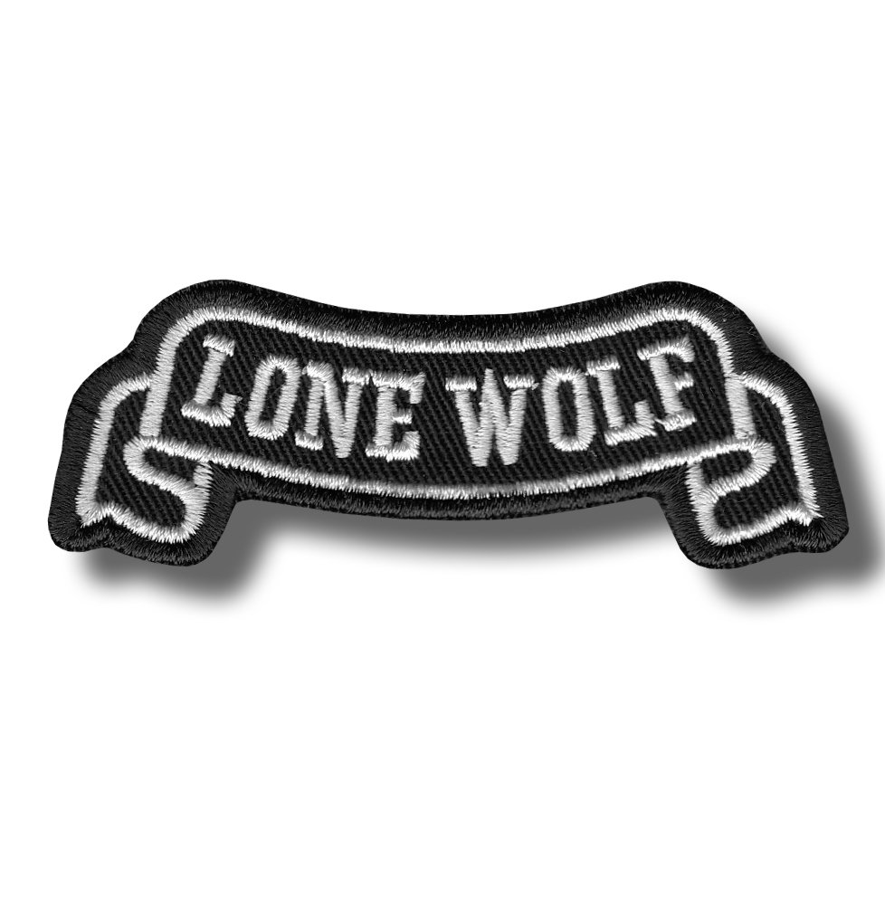 Amazon.com: Lone Wolf Ribbon - Embroidered Patch 8x3 cm : Clothing ...