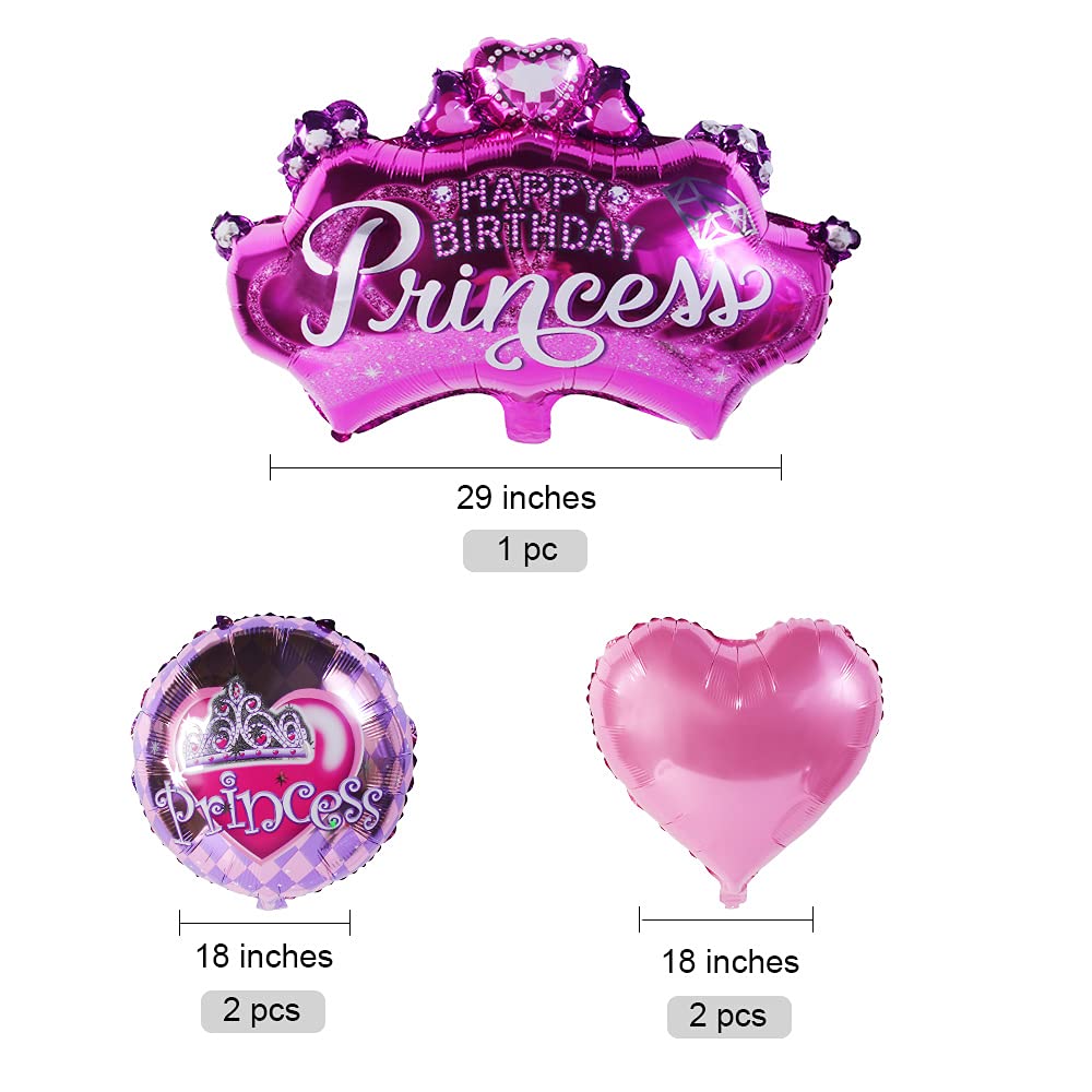 Princess Party Decorations, Princess Balloons, Happy Birthday Princess ...