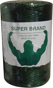 Amazon.com: Green Nylon Twine, Spun Grip. Size #30, 1 lb 1-Pack ...