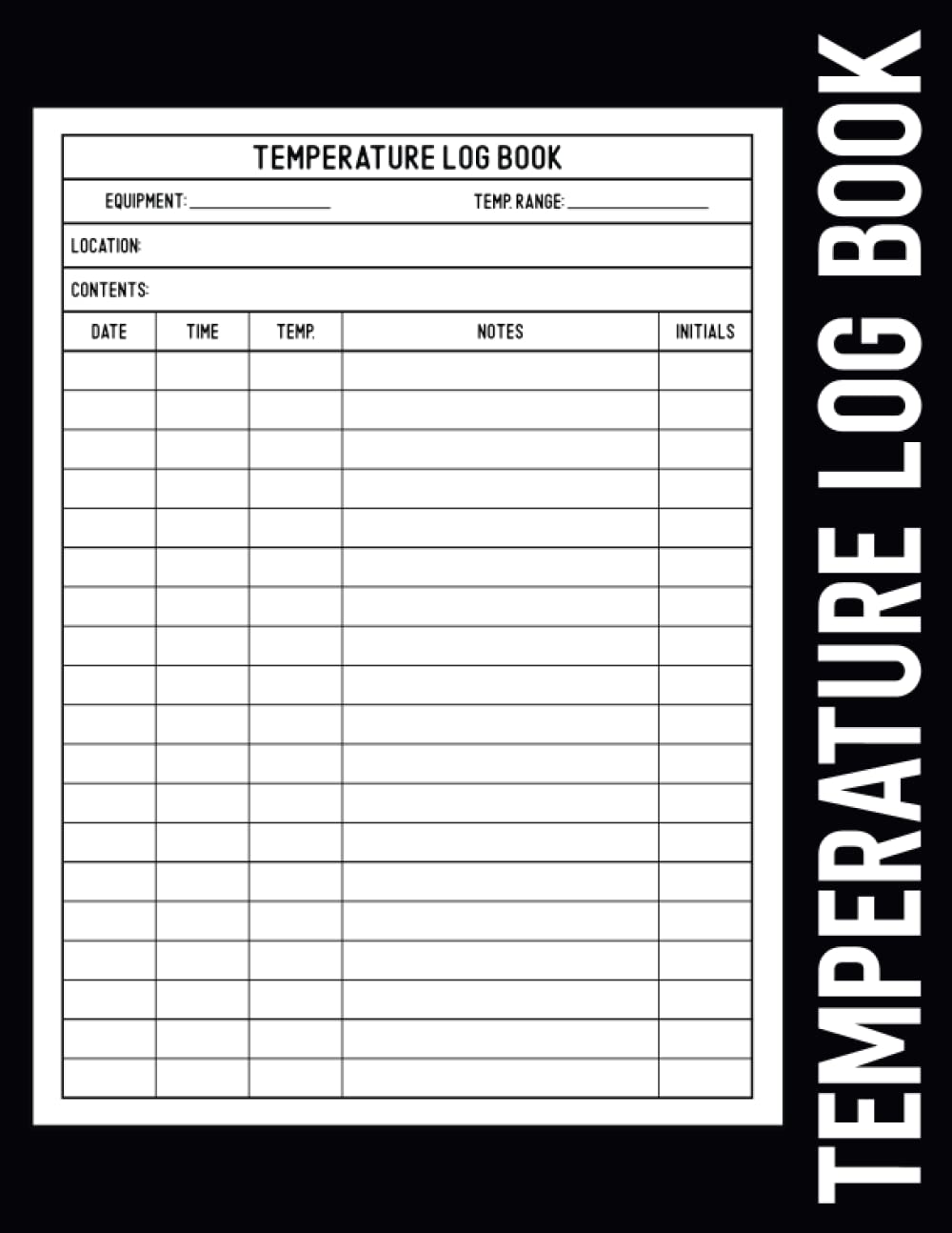 Buy Temperature Log Book.: Simple Fridge/Freezer Temperature Monitoring ...