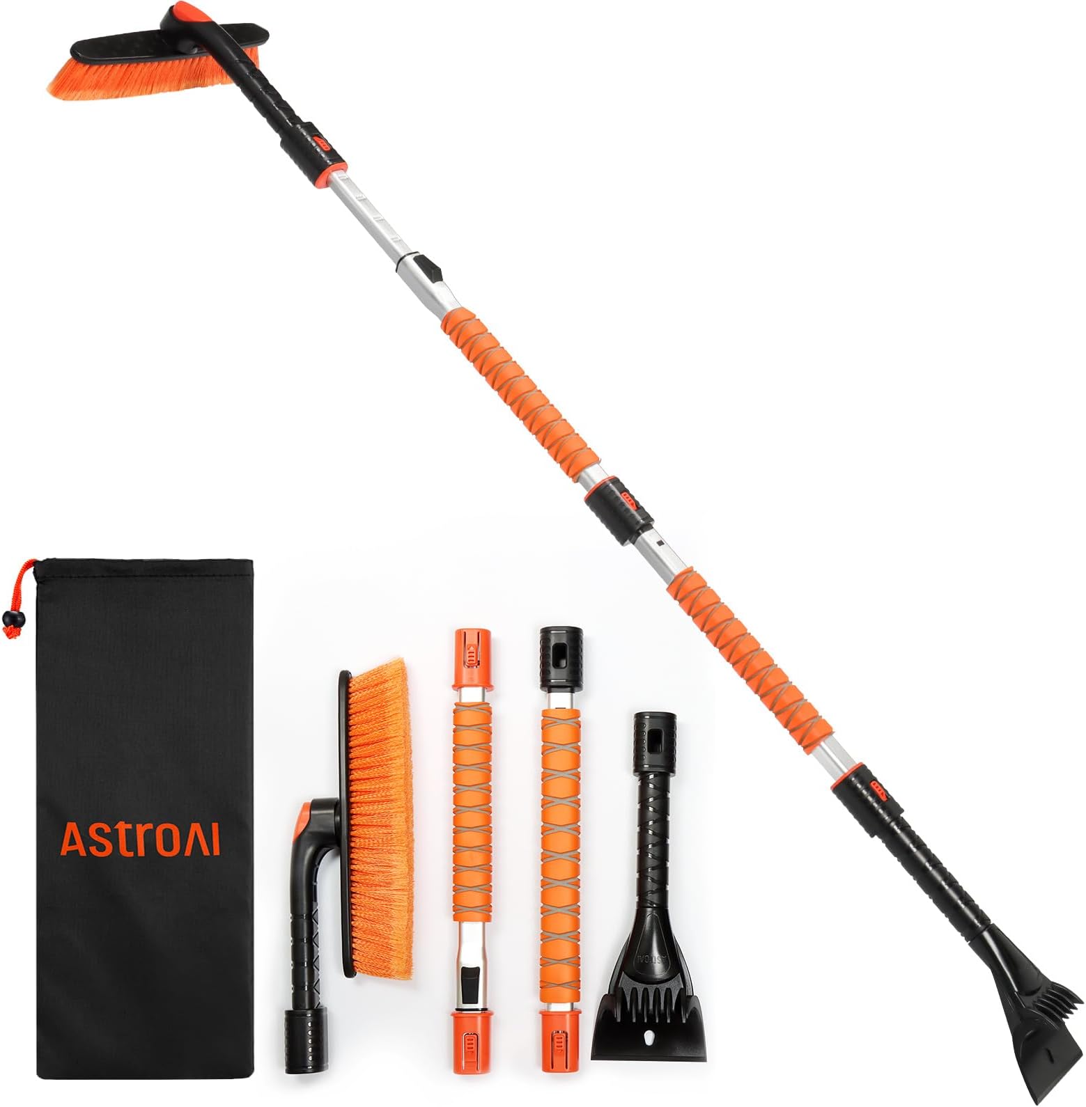 Amazon.com: EcoNour 57" Extendable Snow Brush with Ice Scrapers for Car ...