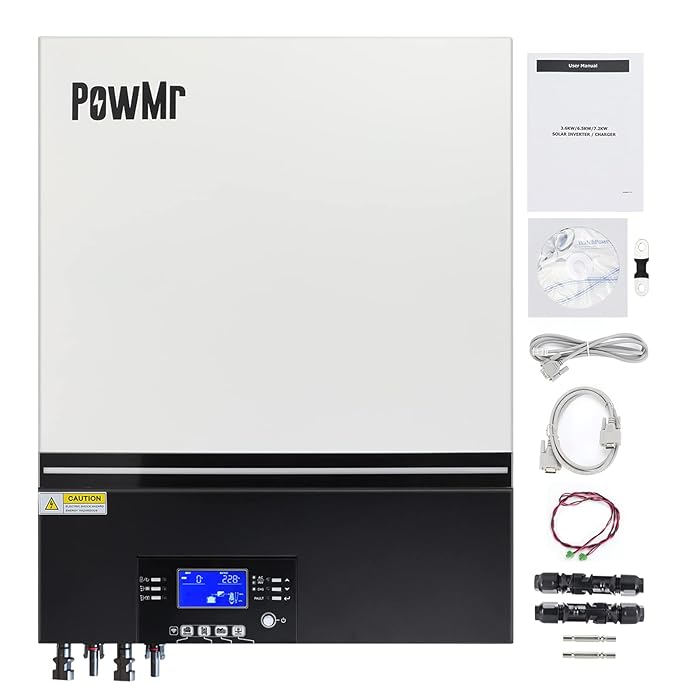 Buy 7200W Solar Inverter Off Grid Hybrid Inverter 48V 7.2KW Pure Sine ...