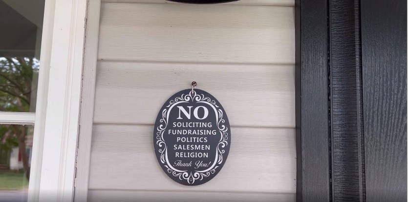 Watch Signs Authority No Soliciting Sign for House on Amazon Live