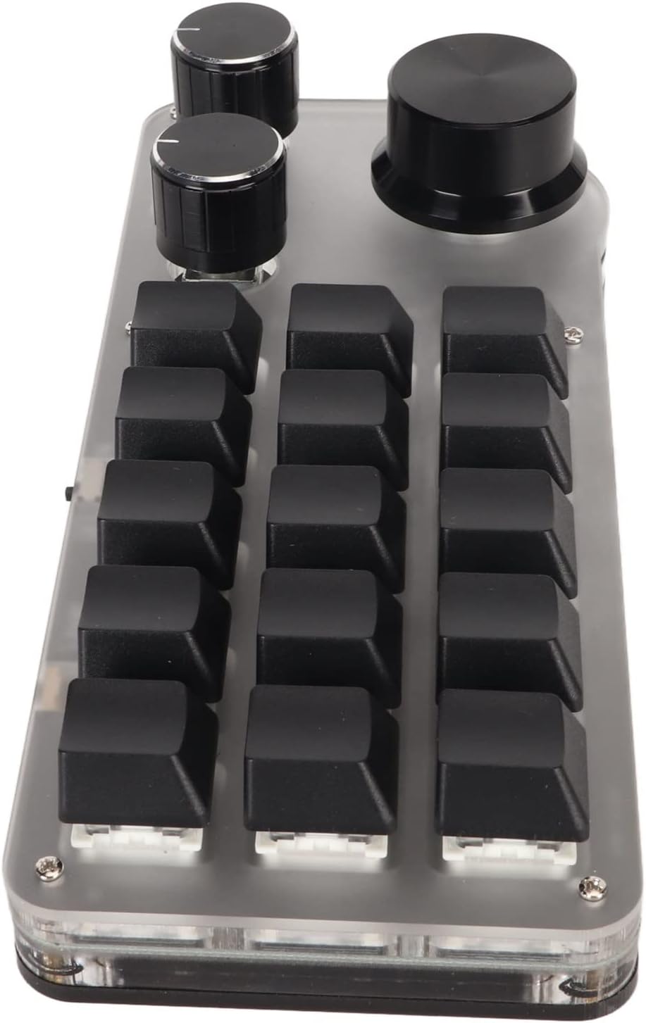 15 Keys One Handed Mechanical Gaming Keyboard, Mini Keypad Programmable Macro Keyboard with 3 ...