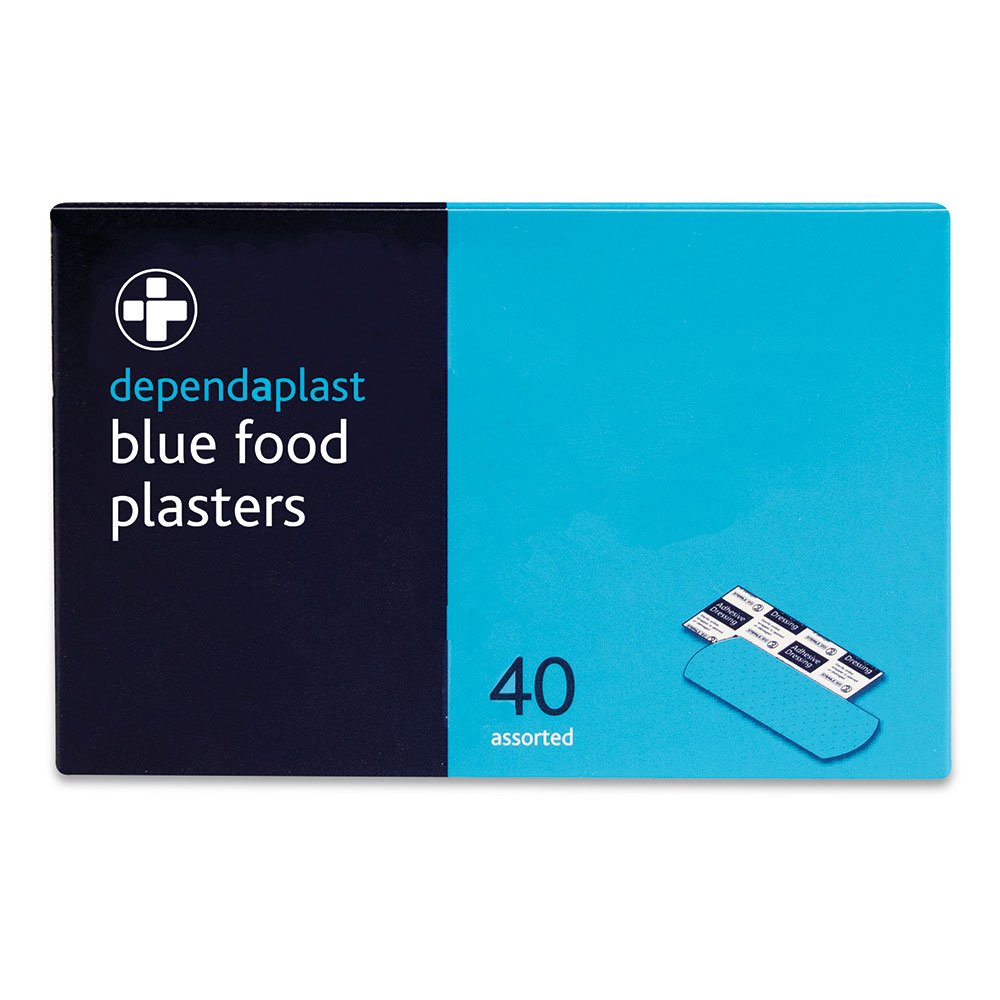 Reliance Medical Dependaplast Blue Food Plaster Assorted (Pack of 40 ...