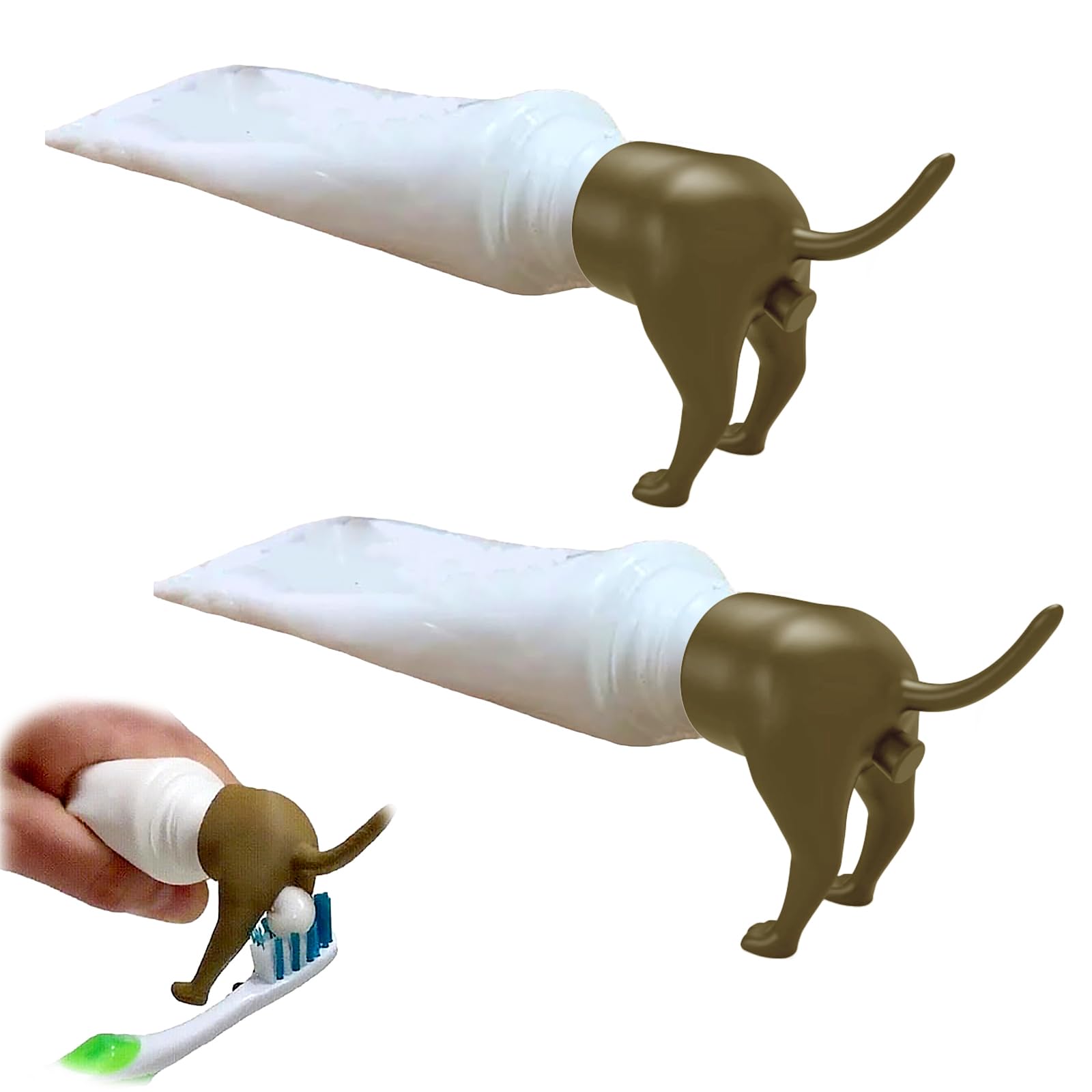DGUSO Toothpaste Lids for Pooping Dogs, 2 Pieces Dog Dog-Shaped ...