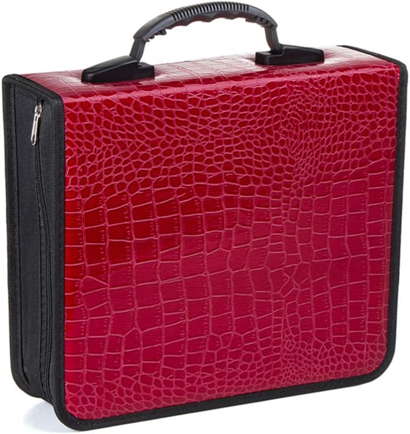 Amazon.com: HEALLILY CD Storage Bag 400 CDs Large Capacity Case Zipper ...