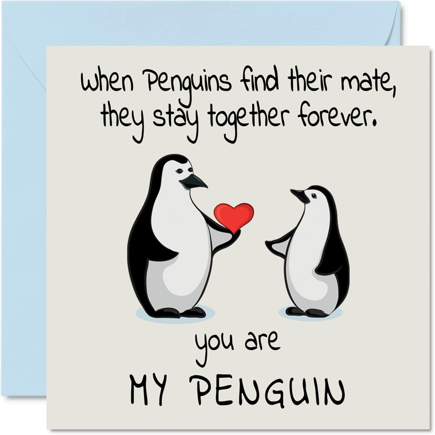 You Are My Penguin Valentines Card - Cute Valentine Romantic Valentine ...
