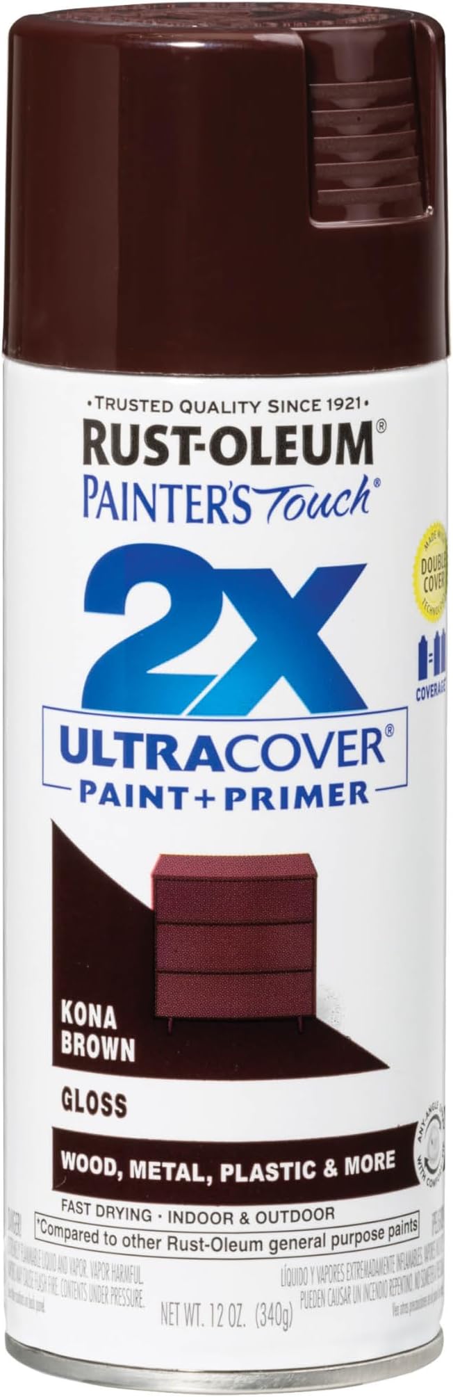 Rust-Oleum 249102 Painter's Touch 2X Ultra Cover Spray Paint, 12 oz ...