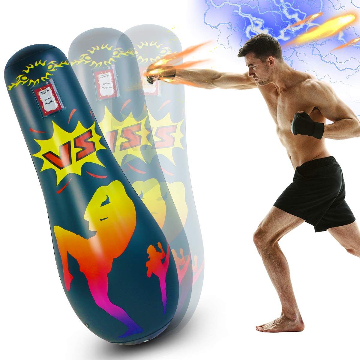 Buy Inflatable Punching Tower Bag Boxing Column Tumbler Sandbags ...