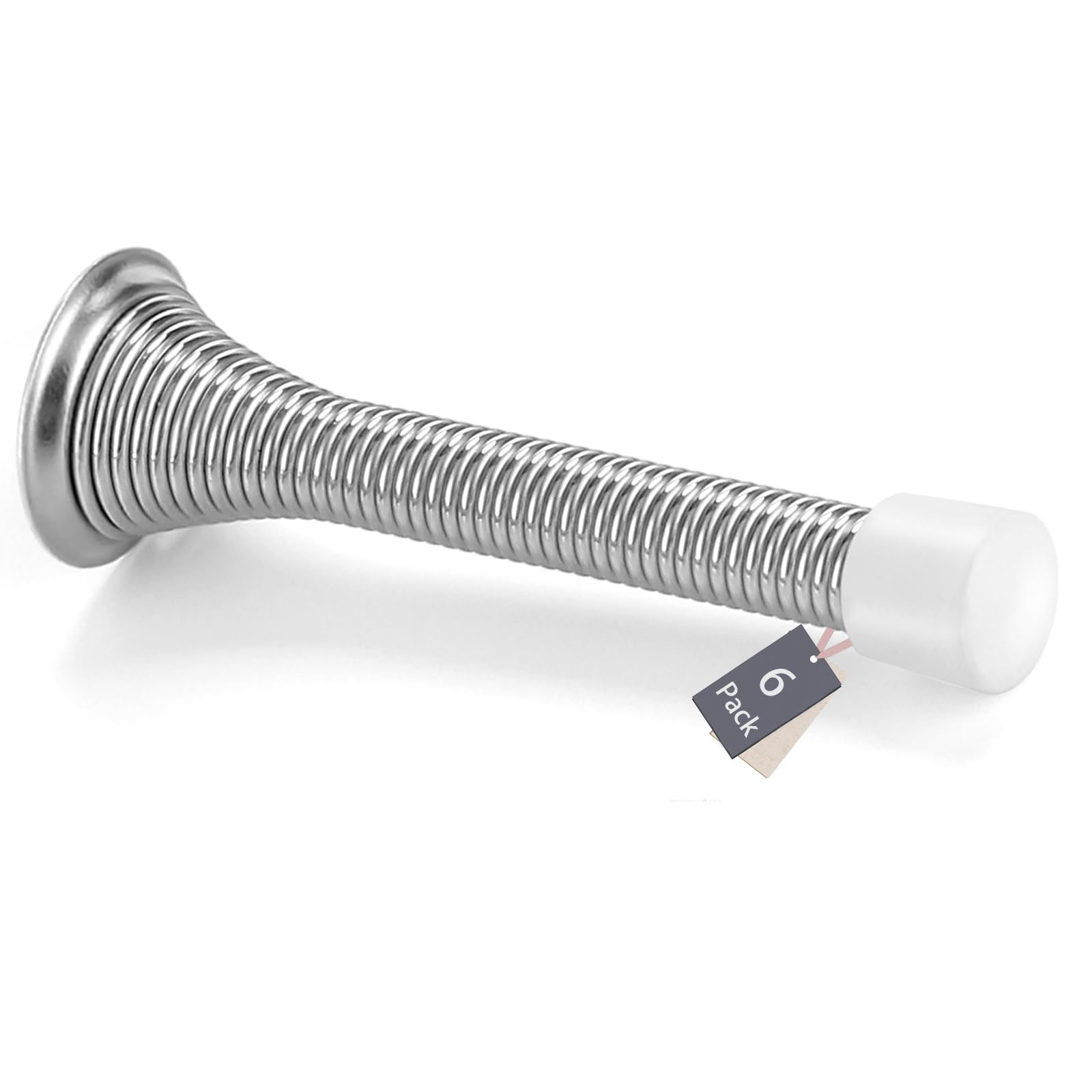 Crosize6 Pack Sliver Spring Door Stopper Wall Protector 3 1 ...