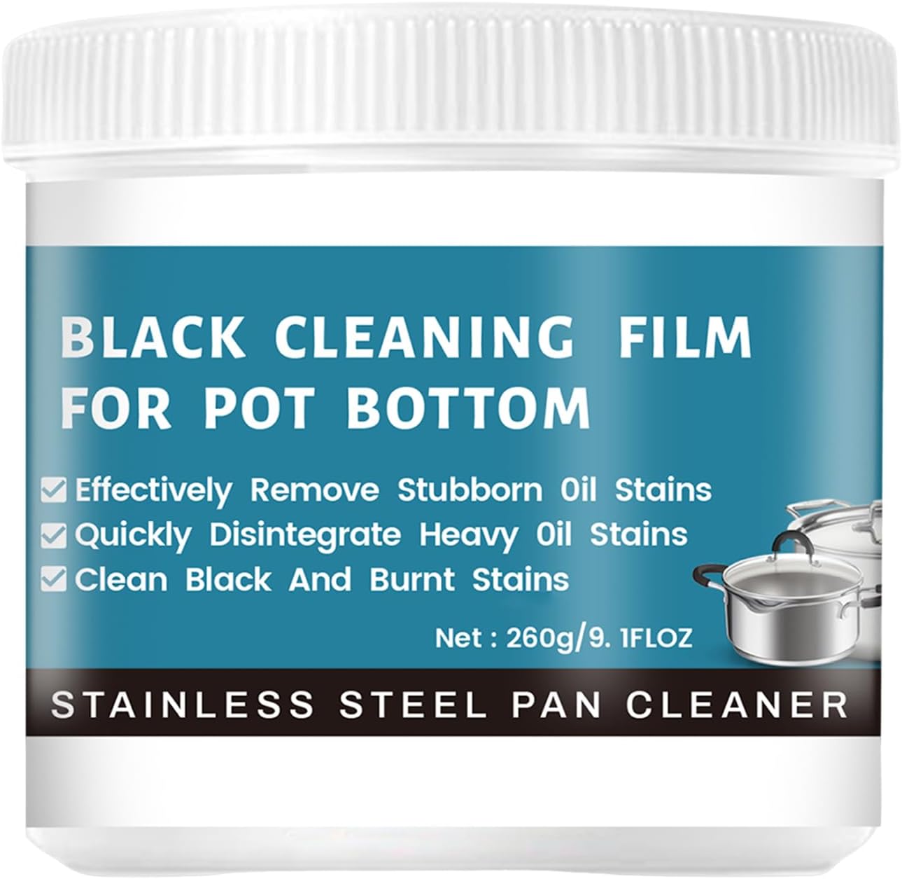 Amazon.com: Jeamoen Cleaner For Pots And Pans,Pot Cleaner For Bottom Of ...