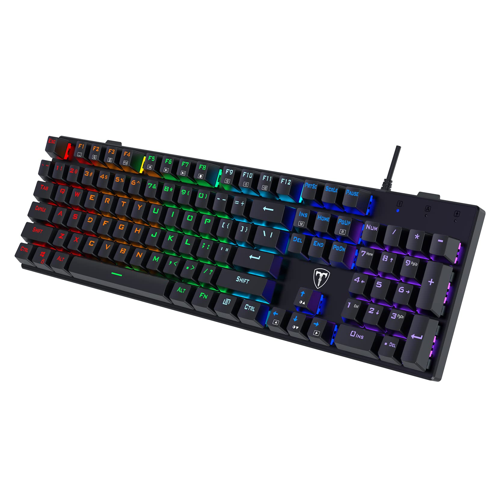 Buy Mechanical Gaming Keyboard Full Size, YoChic LED Rainbow Backlit ...