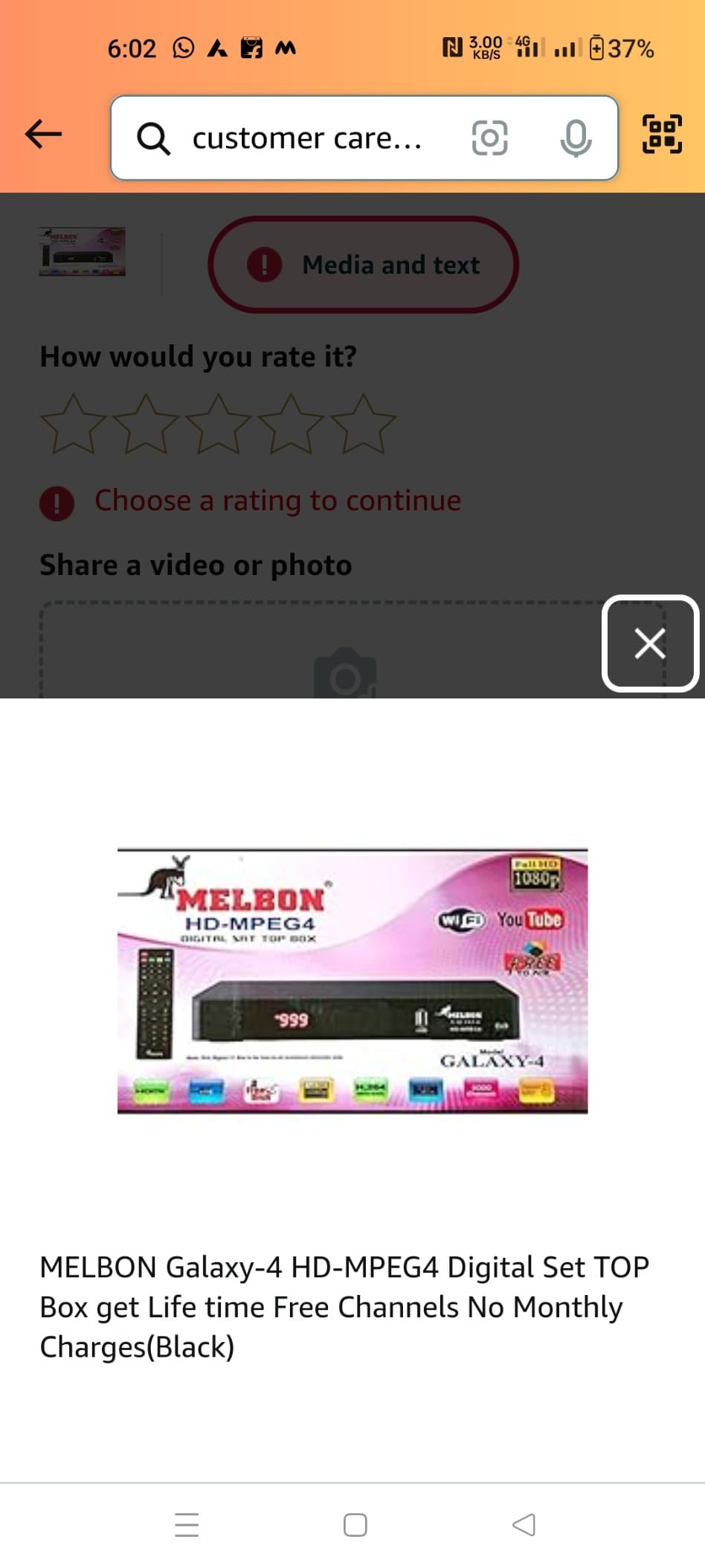 MELBON Galaxy-4 HD-MPEG4 Digital Set TOP Box