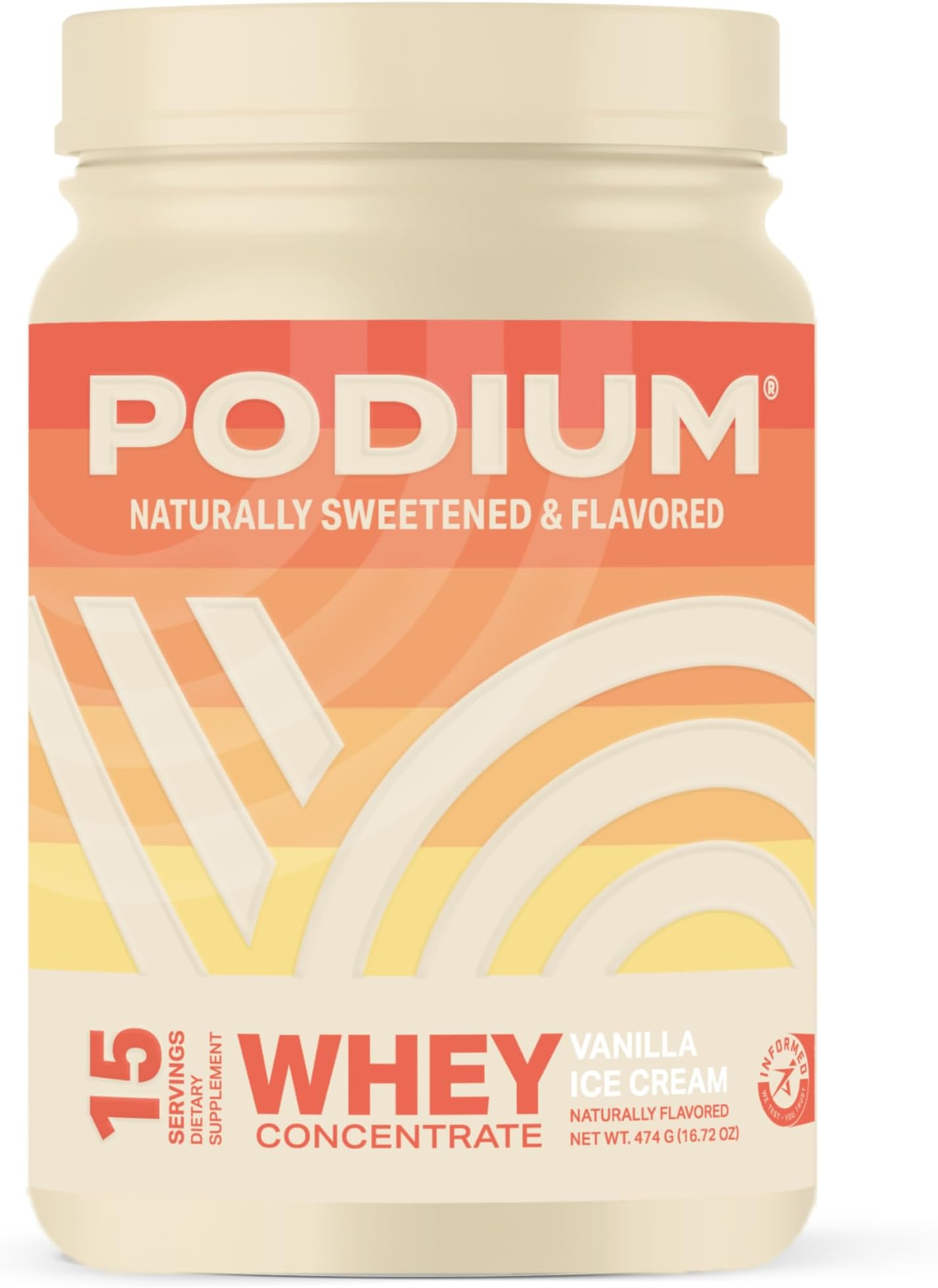 Amazon.com: Podium Nutrition Whey Protein Powder, Vanilla Ice Cream ...