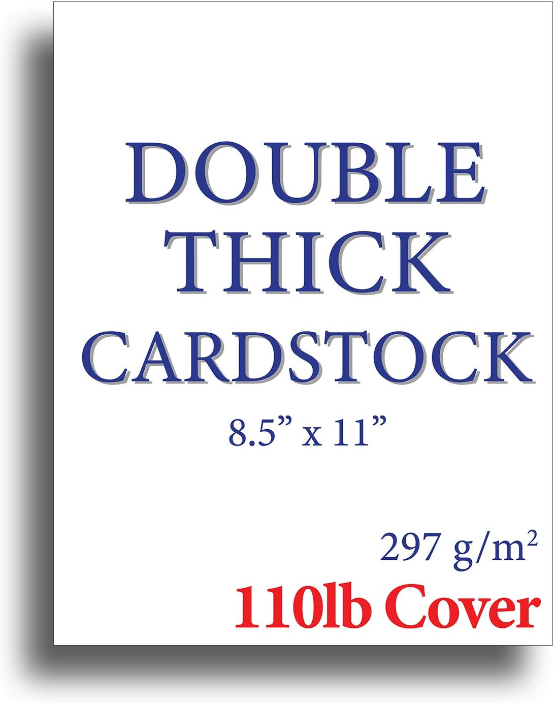 110lb Cover Ultra Heavyweight Thick Cardstock - Bright White - 8.5" x ...