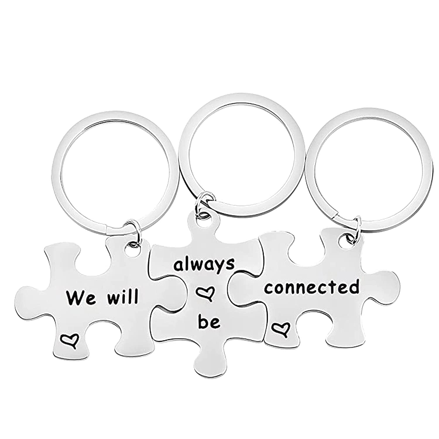 PETSAVIOUR We Will Always Be Connected Puzzle Keychain Set of 3 Long ...