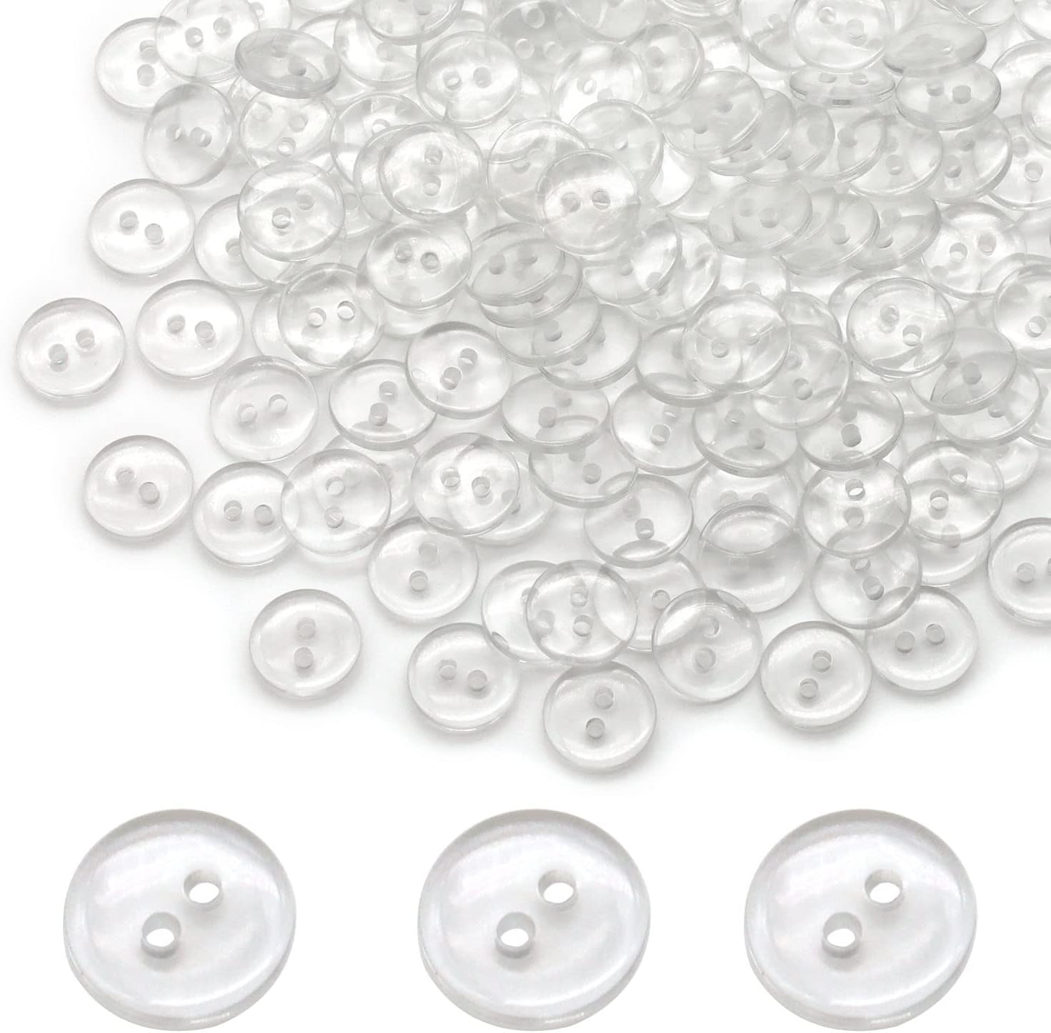 Amazon.com: 1000 Pieces Resin Buttons 2 Holes Sewing Flatback Button ...