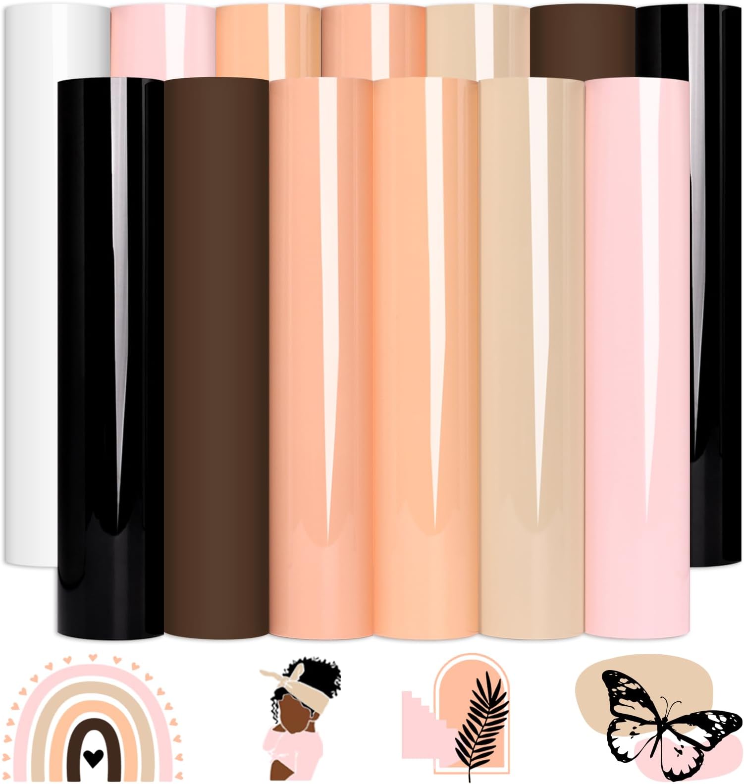 Amazon.com: VINYL FROG Adhesive Vinyl Bundle 10 Sheets 12x12 inches ...