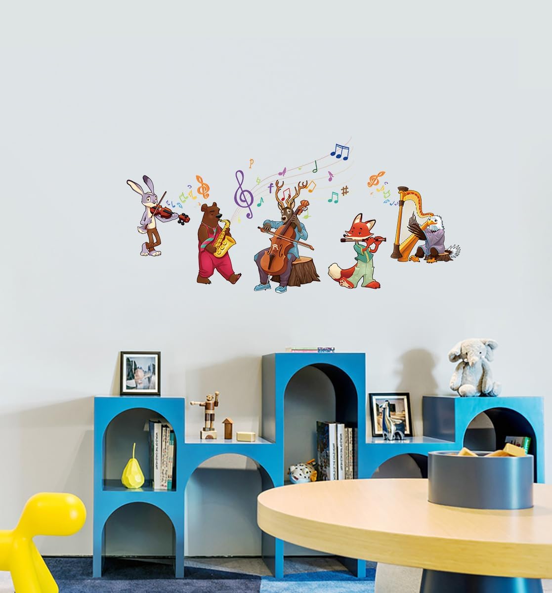Amazon.com: heshengzaixian Animal Concert Music Instruments Wall Decals ...