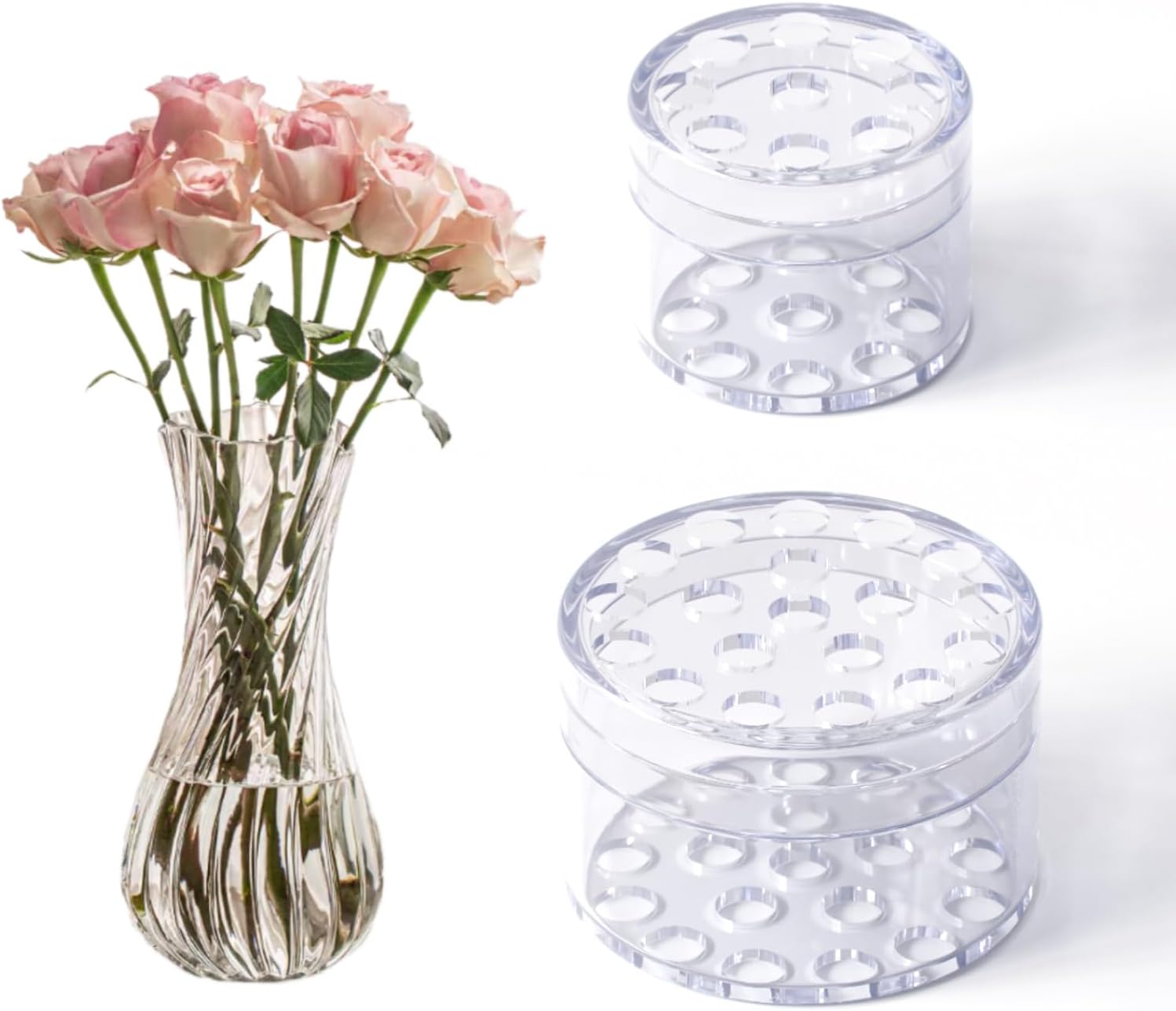 Amazon.com: LOVUFIR Spiral Ikebana Stem Holder, Set of 2 Spiral DIY Stem Holder for Flower ...